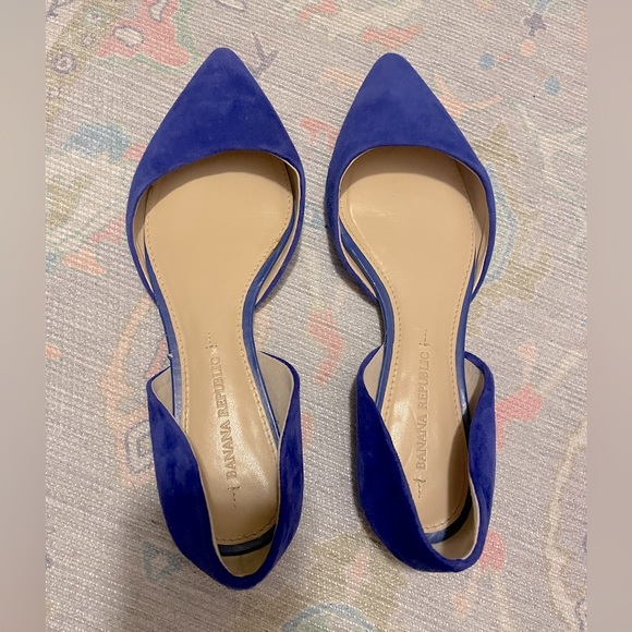Banana Republic | Shoes | Royal Blue Velvet Flats | Poshmark